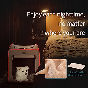 Petsfit Portable Dog Crates for Medium Dogs, Travel Dog Crate with Soft Cushion and Carrying Case, for Indoor Outdoor