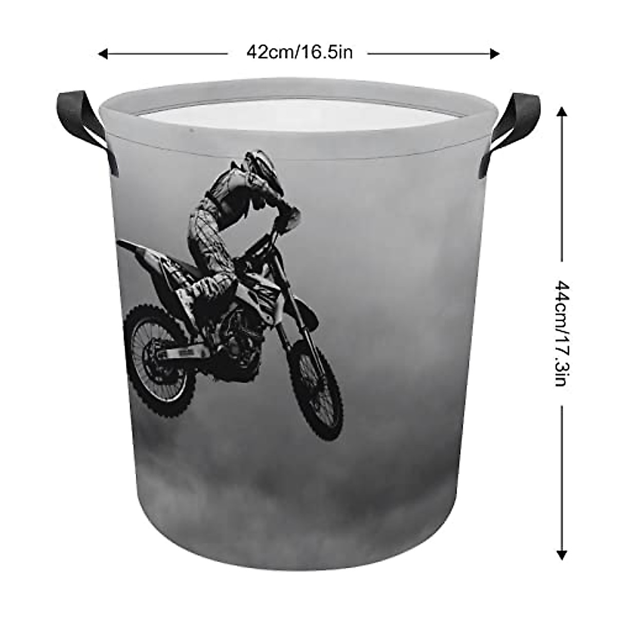 Motocross Motorcycle Laundry Basket Extreme Sports Outdoor Laundry Basket with Handle Waterproof Laundry Hampers Foldable Laundry Bags Dirty Clothes Toys Storage Bag One Size