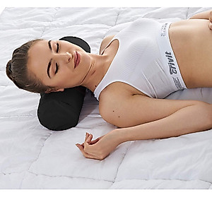 Bodyhealt Neck Roll Pillow - Original Cervical Roll. Round Pillow for Head, Neck, Spine & Back Pain Relief. Circle Pillow, Neck Support Pillow for Sleeping. Cylinder Pillows Firm Lumbar Bolster Pillow