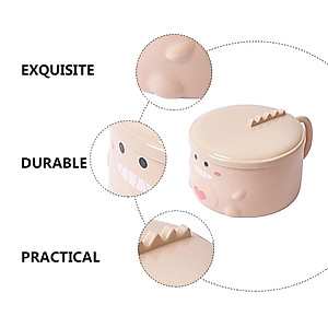 Cabilock Instant Noodle Bowl Korean Stainless Steel Rice Bowl with Lid Set Noodle Bowl Insulated Bowl Food Serving Bowls Rice Cereal Ice Cream Noodles Snacks Soup Bowls Pink Ramen Bowl with Lid