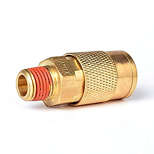 FYPower 15 Pieces 1/4" NPT Air Coupler and Plug Kit, Quick Connect Air Fittings, Industrial Solid Brass Quick Connect Set