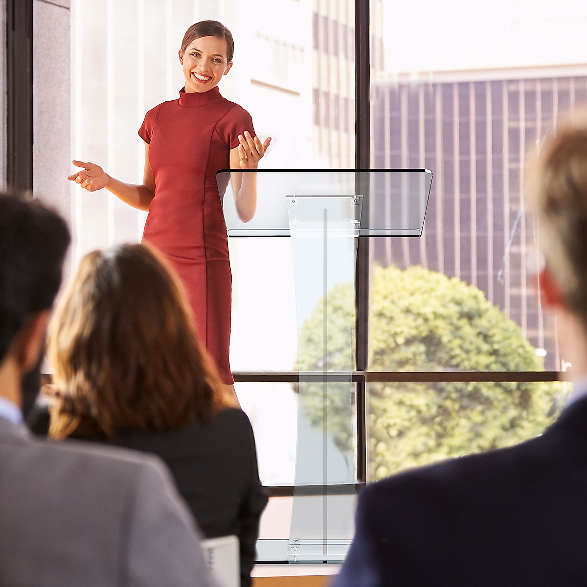Acrylic Podium Stand Portable Pulpits for Churches Clear Podium Lectern Shtender Hostess Stand Presentation Events Teacher Podium for Classroom Church Pulpit Transparent Modern Lecterns & Podiums