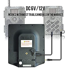 Winghome Solar Panel for Trail Camera, Solar Charger Kit for Game Camera Trail Cam Deer Feeder with 16 Fts Extensive Cable DC 12/6V 2000 mAH Waterproof IP66 Compatible with Wildlife Camera (Black)