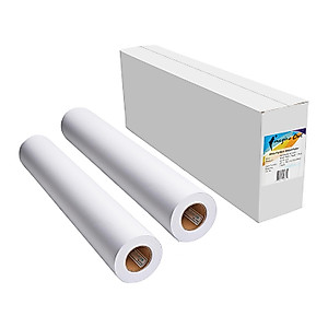 Bond Plotter Paper - 20Lb Uncoated 24 in x 150 ft | 2 inch core | Box of 2 rolls