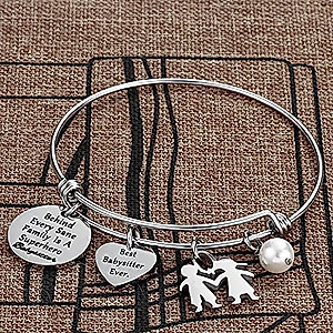 Kivosliviz Babysitter Gifts Bracelet for Women Female Best Babysitter Gift Ideas for Nanny or Caregiver Bracelets Jewelry Babysitters Bracelet