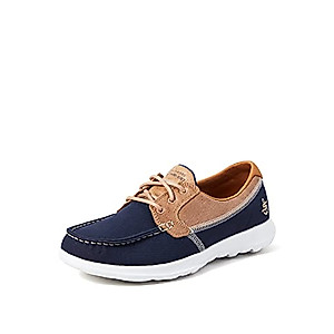 Skechers Women's Go Walk Lite-15430 Boat Shoe,navy,10 M US