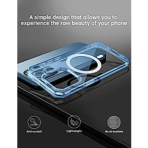 Kakalux [for iPhone 13ProMax Phone case,Magnetic case for The iPhone 13ProMax is magsafe Compatible,Slim and Offers Military Grade Drop Protection for The iPhone 13ProMax (6.7'')- Blue.