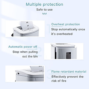 iOCHOW Auto Feed Paper Shredder: 150-Sheet Micro Cut Security Level P-4 Shreds Document & Credit Card Quiet Commercial Heavy Duty Shredder Continuous Running Time 30 Mins with 6.6 Gallon Pull-Out Bin