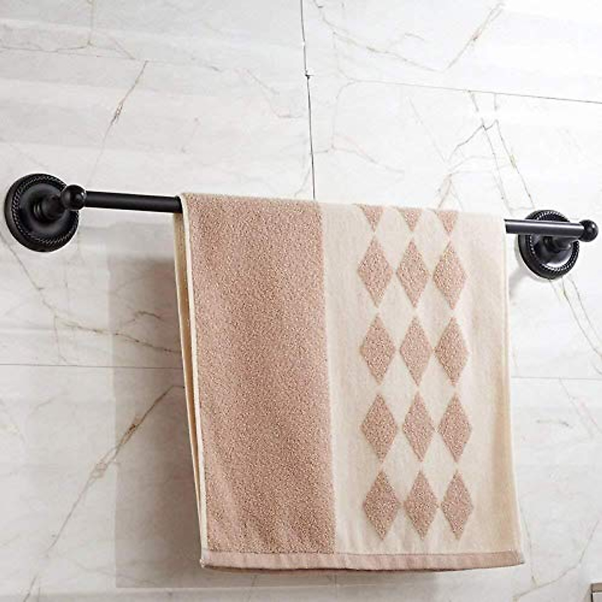 OMOONS Towel Rack Retro French Towel Rack Bathroom Material Stainless Steel Pole Bathroom Rack