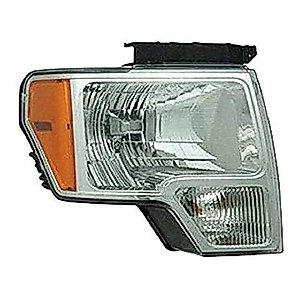 Marketplace Auto Parts Right Passenger Side Headlight Assembly - with Chrome Trim - Compatible with 2009-2014 Ford F-150 (Except Hrly-Dvsn and SVT Models)