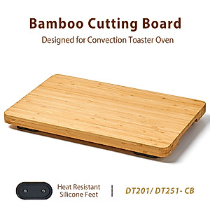 Cutting board for Convection Toaster Oven, Compatible with Ninja DT201/DT251 Foodi Air Fryer, with Heat Resistant Non-Skid Silicone Feet, Creates Storage Space, Protects Cabinets Cupboard, 16.3x13.1”