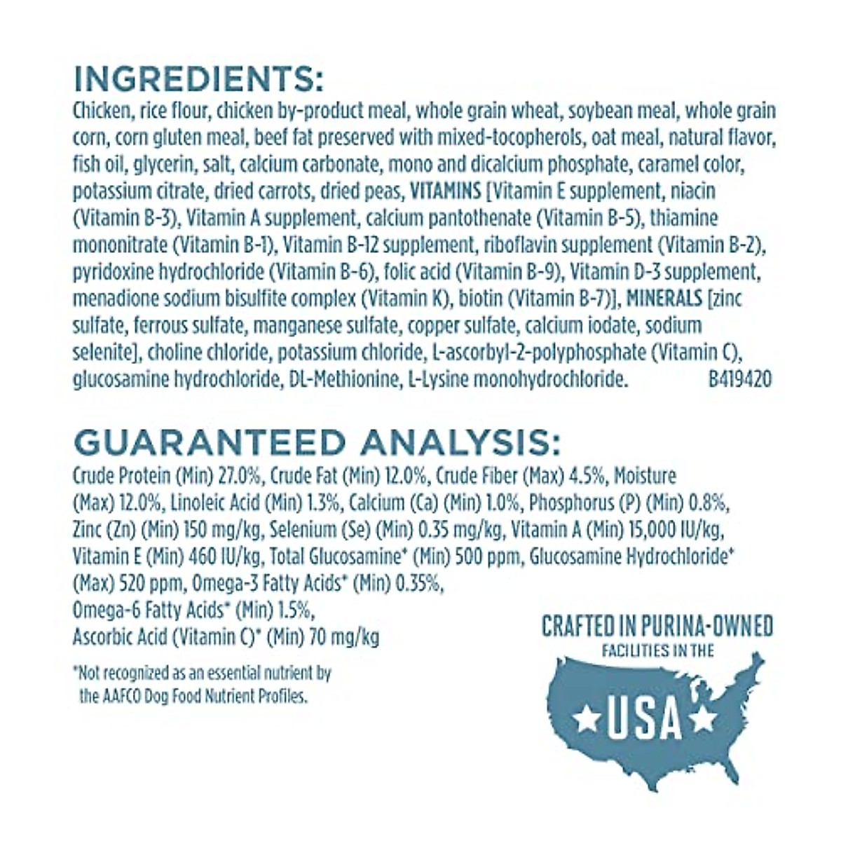 Purina ONE Plus Joint Health Formula Natural With Added Vitamins, Minerals and Nutrients Dry Dog Food - 16.5 lb. Bag