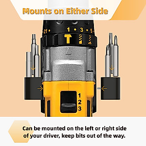 20V Drill Bit Holder Compatible with ‎DeWalt Impact Driver Tool Organizer Holds 6 Bits