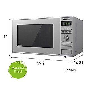 Panasonic Microwave Oven NN-SD372S Stainless Steel Countertop/Built-In with Inverter Technology and Genius Sensor, 0.8 Cu. Ft, 950W