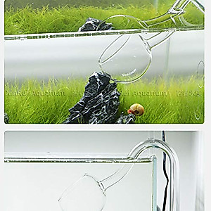 Hamiledyi Aquarium Glass Lily Pipe Set Lily Surface Skimmer Inflow and Lily Outflow for Aquarium Filter Tubing Freshwater Fish Planted Aquarium Tank