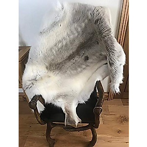 Lambland Grade A Luxury X-Large Reindeer Hide/Skin/Rug in Light Shade Natural Colors