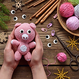 200 pcs Wiggle Eyes, lyfLux 1.2 inch Self Adhesive Black and White Movable Eyes, Used for DIY, Car, Refrigerator, Party Decoration