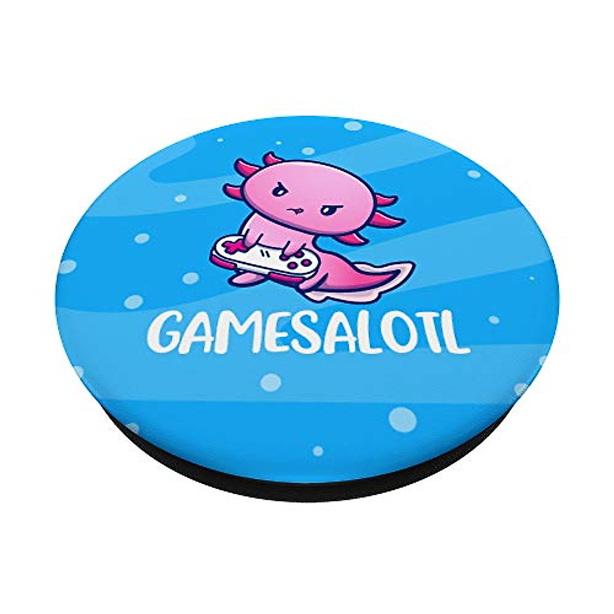 Gamesalotl Axolotl Cute Playing Video Game PopSockets Swappable PopGrip
