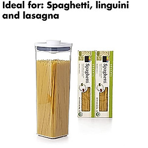 OXO Good Grips POP Container - Airtight Food Storage - 2.3 Qt Square (Set of 4) for Spaghetti and More