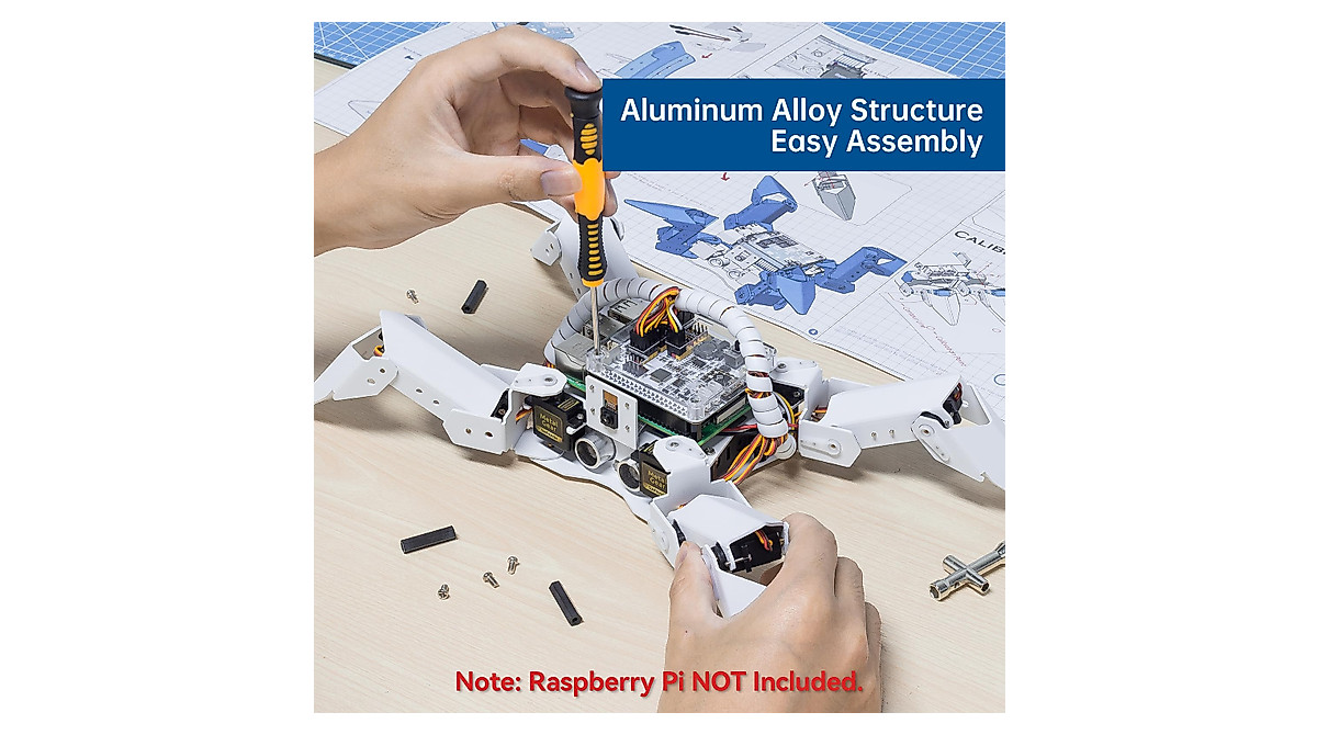 SunFounder PiCrawler AI Robot kit for Raspberry Pi, Robot HAT, Camera ...