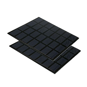 2Pcs Mini Solar Panels for Solar Power, 7V 120mA Mini Solar Panel Kit DIY Electric Toy Photovoltaic Cells Solar Epoxy Cell Charger 6.5"*6.5"(110mm*110mm)