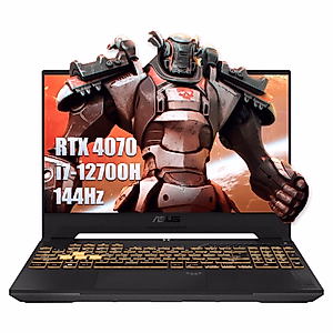 ASUS 2023 Newest TUF Gaming Laptop, 15.6" 144Hz FHD IPS Display, 12th Gen Intel Core i7-12700H (14 Core), NVIDIA GeForce RTX 4070, 64GB RAM, 2TB SSD, Wi-Fi 6, RGB Keyboard, Windows 11 Home