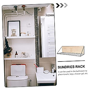 HOMOCONO 1pc Storage Rack Home Supplies Rack Sundries Organizing Holder Storage Mounted Shelves for Storage Multifunctional Wall Shelf Useful Wall Shelf House Gadgets Home Items Solid Wood