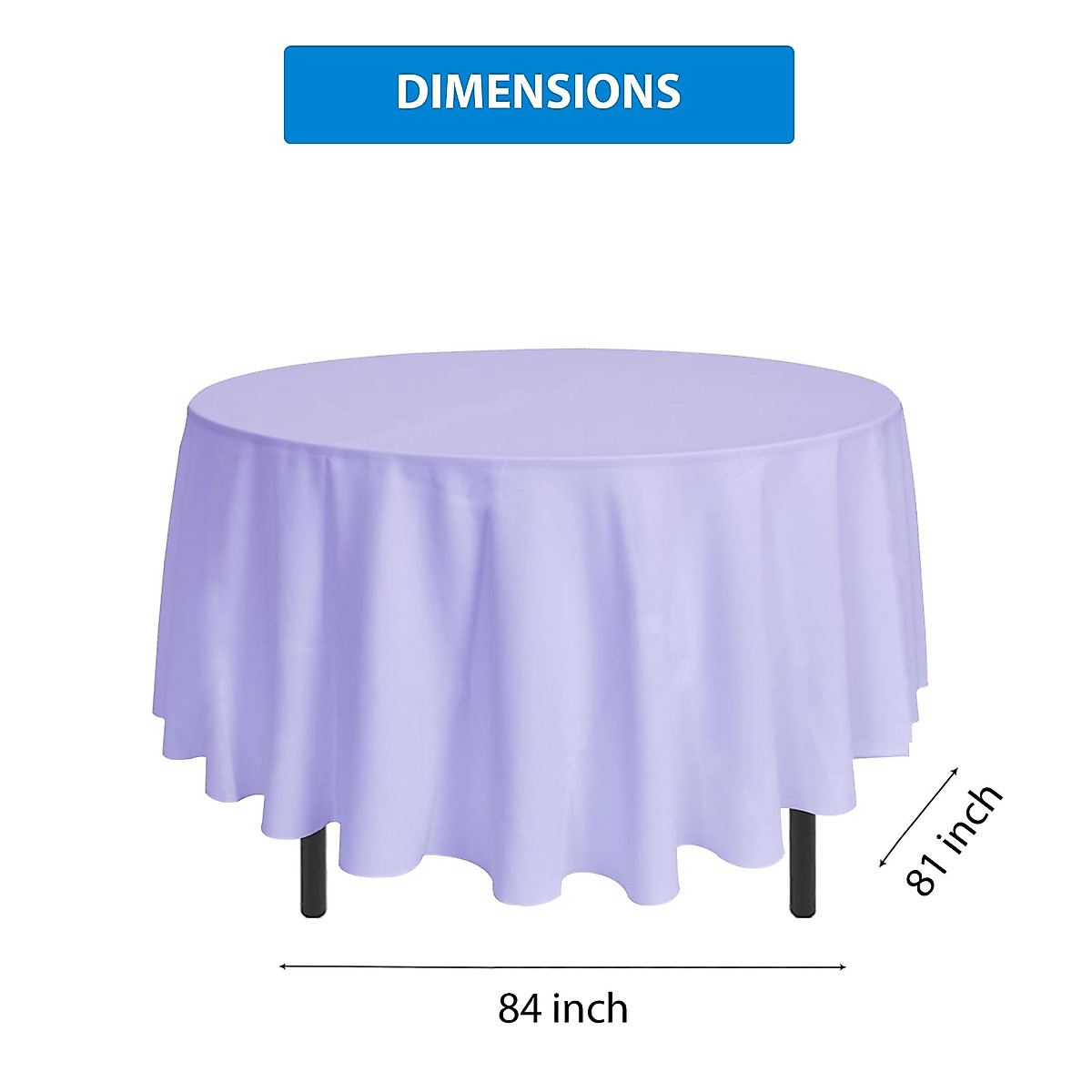 EDI Disposable Tablecloth 12 Packs (Assorted Colors, Round)