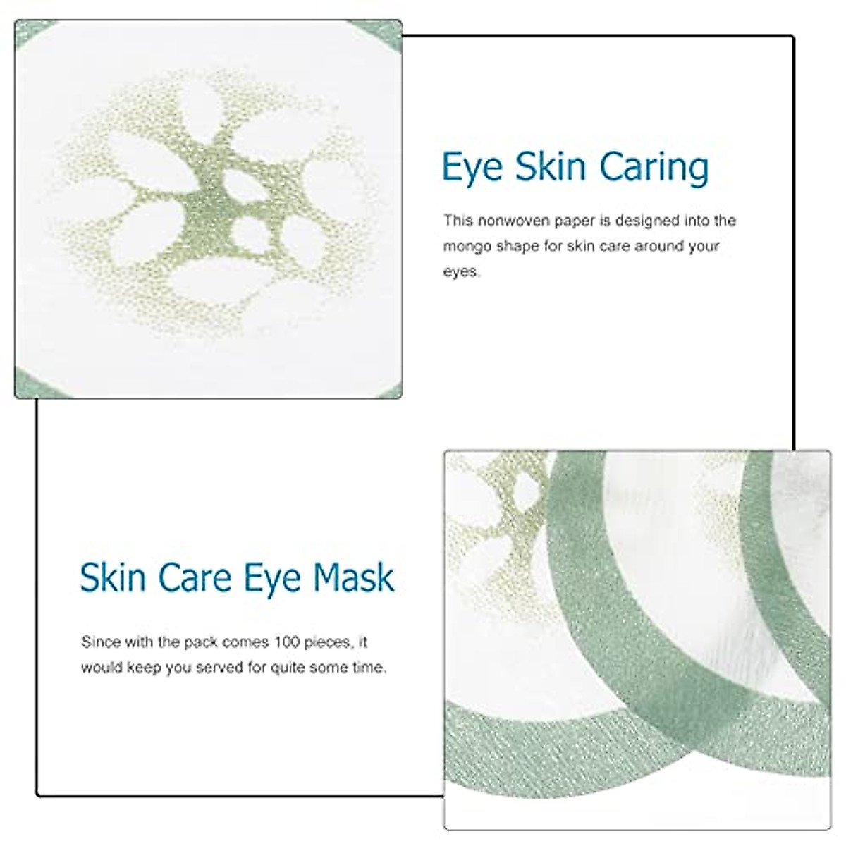 Uonlytech 100pcs Disposable Eye Pads Cucumber Eye Pads Skin Care Eye for Reduce Dark Circles