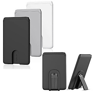 Senose Phone Wallet, Phone Card Holder Stick On Credit Card Holder for Back, Phone Pocket Sleeve Compatible for iPhone 14/13/12/11 Android Smartphone