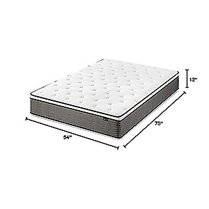 ZINUS 12 Inch Support Plus Pocket Spring Hybrid Mattress / Extra Firm Feel / Heavier Coils for Durable Support / Pocket Innersprings for Motion Isolation / Mattress-in-a-Box, Full