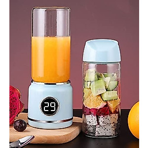 MXJCC Personal Blender Cup, Portable Blender for Shakes and Smoothies, Luium Mini Blender USB Rechargeable, with 6 Blades for Travel, Kitchen, Gym, Office (Color : Pink)