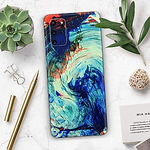 DesignSkinz Liquid Abstract Paint Remix V93 Protective Vinyl Decal Wrap Skin Cover Compatible with The Samsung Galaxy S20 (Screen Trim & Back Glass Skin)