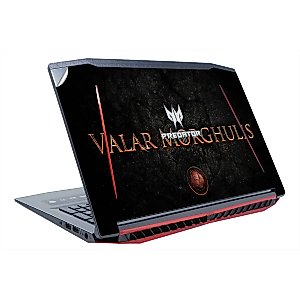 GADGETS WRAP Printed Vinyl Top Only Skin Sticker Decal for Acer Predator Helios 300 15.6 MN - Game of Thrones Valar Morghulis