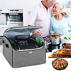 Luxja Cover Compatible with Ninja Foodi Grill (Totally Enclosed with Side Handles), Dust Cover Compatible with Ninja Foodi Grill (AG301, AG302, AG400), Gray