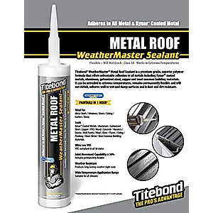 Titebond WeatherMaster Metal Roof Sealant 61001 White 10.1-Oz (Case of 12 Cartridges)