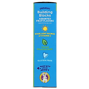 Annie's Organic Building Blocks Fruit Flavored Snacks, Assorted Fruit Flavors, Gluten Free, 22 Pouches, 15.4 oz.