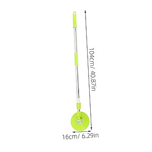 Anneome Rotating Mop Rod Replacement Mops Stick Pole Commercial Cleaning Mop Handle Detachable Mop Pole Mop Head for Rotary Mop Bucket Domestic Straight Mop Rods Green Stainless Steel