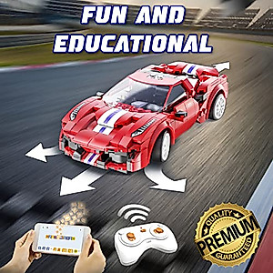 WISEPLAY STEM Toys for 7-10 Year Old Boys & Girls - 306pcs RC Car Building Block Set - STEM Building Toys for Boys & Girls Ages 6 8 12 - Great Remote Control Car Birthday Gift for Kid