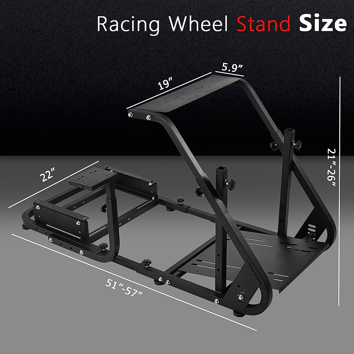 Hottoby Racing Simulator Cockpit Mountable Monitor Stand Adjustable Fits for Logitech/Thrustmaster/Fanatec G920 G923 G29 T80 T150