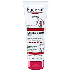 Eucerin Baby Eczema Relief Body Cream, Fragrance Free Baby Eczema Cream, 8 Oz Tube