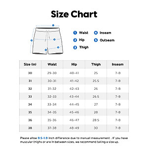 maamgic Men's Classic-fit 7" Cotton Casual Shorts Elastic Waistband with Multi-Pocket Daily Wear Walking Summer Outfit