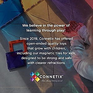 Connetix Tiles, 100 pc Creative Pack of Magnetic Building Tiles for Kids, Colorful Shapes, Fences, and Door Frames to Create Big Castles, Rockets, Bridges, Towers, and More