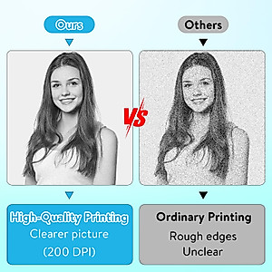 HuiJuKeJi Mini Sticker Printer Bluetooth Smart Pocket Inkless Thermal Printer with 10 Rolls Thermal Paper and Sticker for iOS&Android, Portable Receipt Printer for Photo Journal Notes Memo