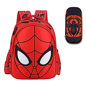 FAIRI Boy Backpack 2PC kids backpack 3D Comic Elementary anime backpack Waterproof Lightweight Kids Bookbags for Boys Girls