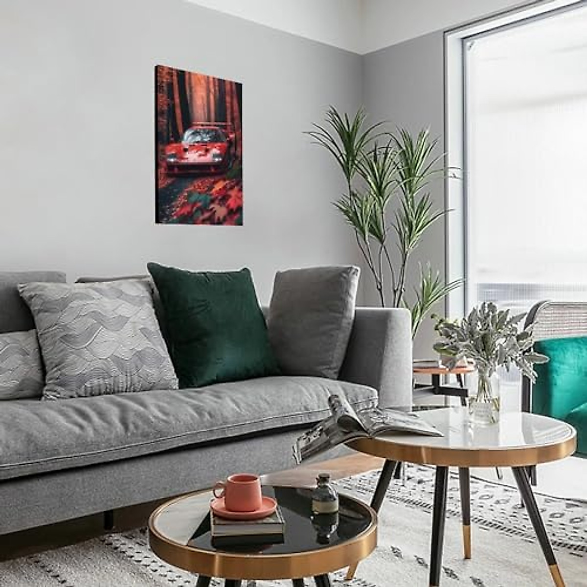 Car Poster Ferrari F40 Supercar Posters Racing Car Canvas Wall Art For Boy's Bedroom SuperCar Wall Decor Frame-style 16x24inch(40x60cm)