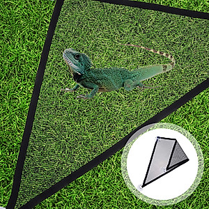 balacoo 2pcs Hammock Terrarium Accessories Reptiles Black Recliner Chair Reptichip Reptile Terrariums Chameleon Accessories Crawling Toys Small Recliner Lizards Pet Glass Mesh Surface