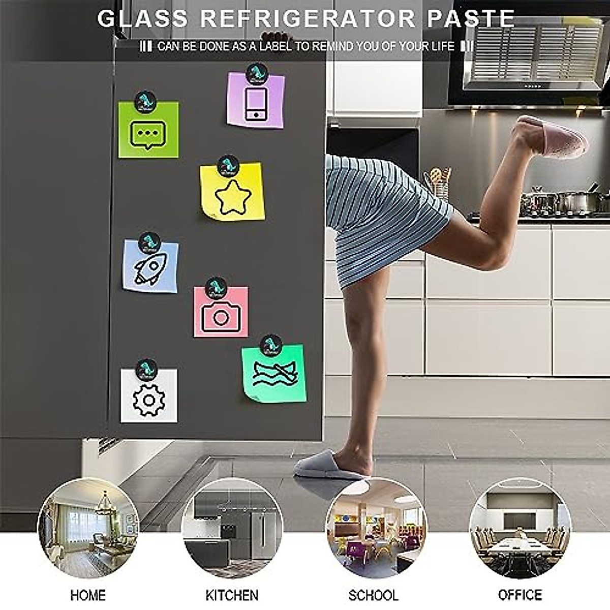 I Am Unstoppable T-rex Round Glass Fridge Magnet Cute Strong Refrigerator Magnet Sticker for Cabinet Board 2 PCS