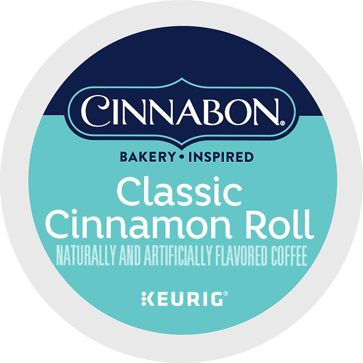 Cinnabon Classic Cinnamon Roll, Single-Serve Keurig K-Cup Pods, Flavored Coffee, 12 Count (Pack of 6)
