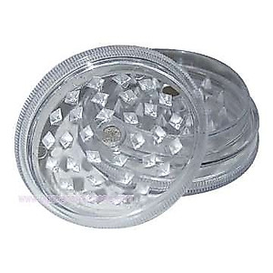 Acrylic 2pc Grinder w/Magnet - Clear Color (2.25, Acrylic-Clear)